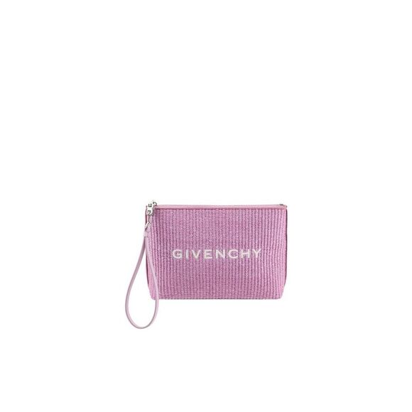 Givenchy | Bags | Givenchy Raffia Clutch Bag With Zipper Closure | Poshmark